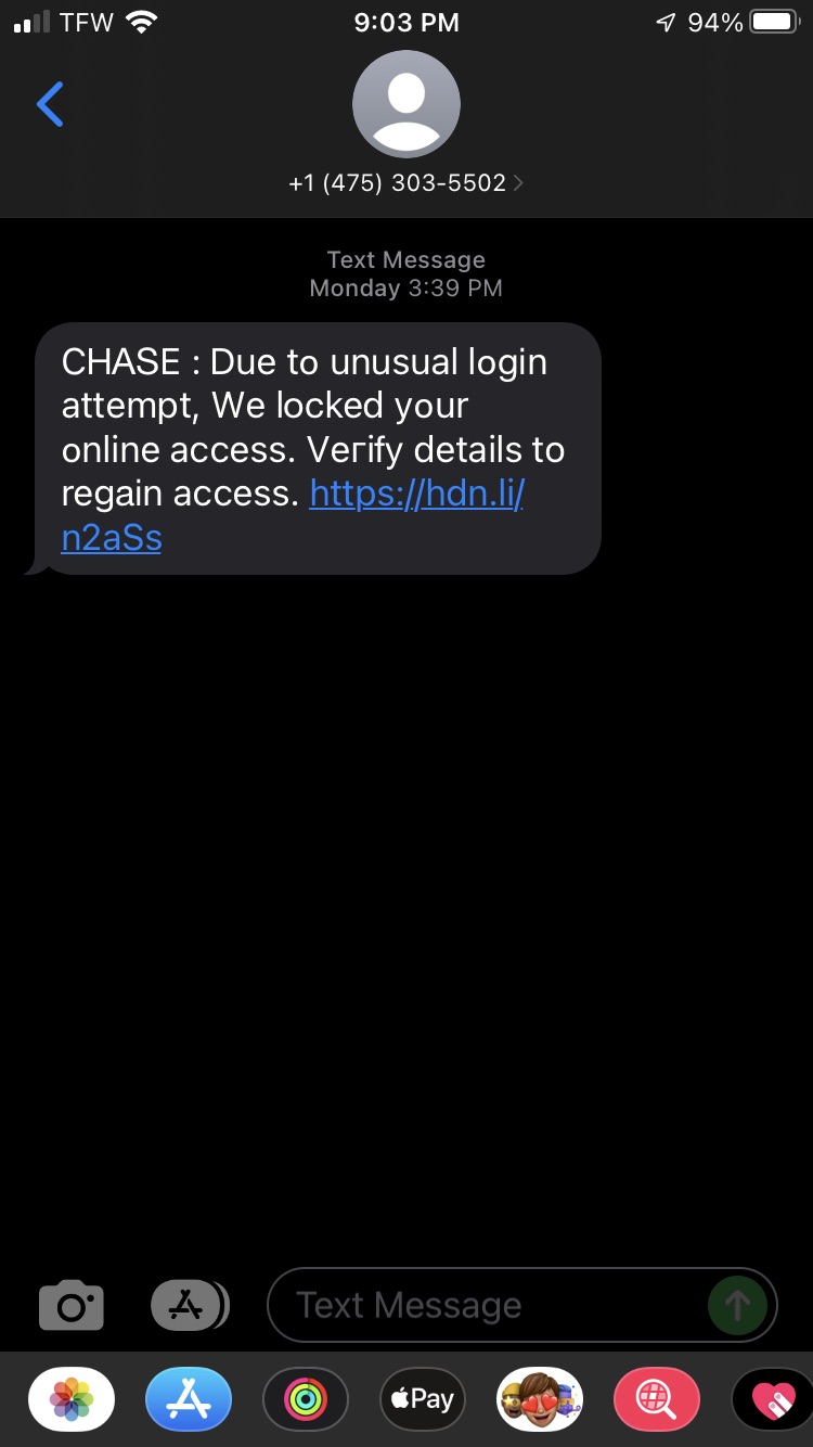 Detecting fraudulent text messages – Atlanta Computer Guy